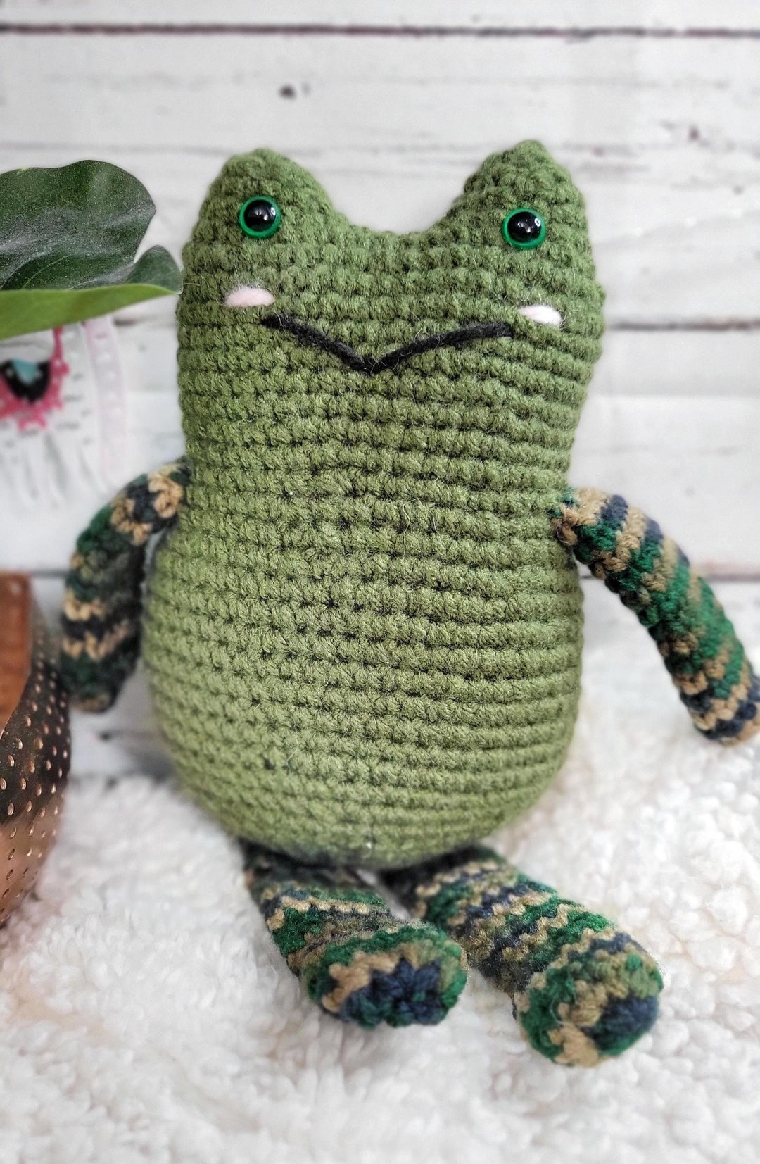 Gus, the Multi Colored Green Frog!! READY TO SHIP! - Etsy