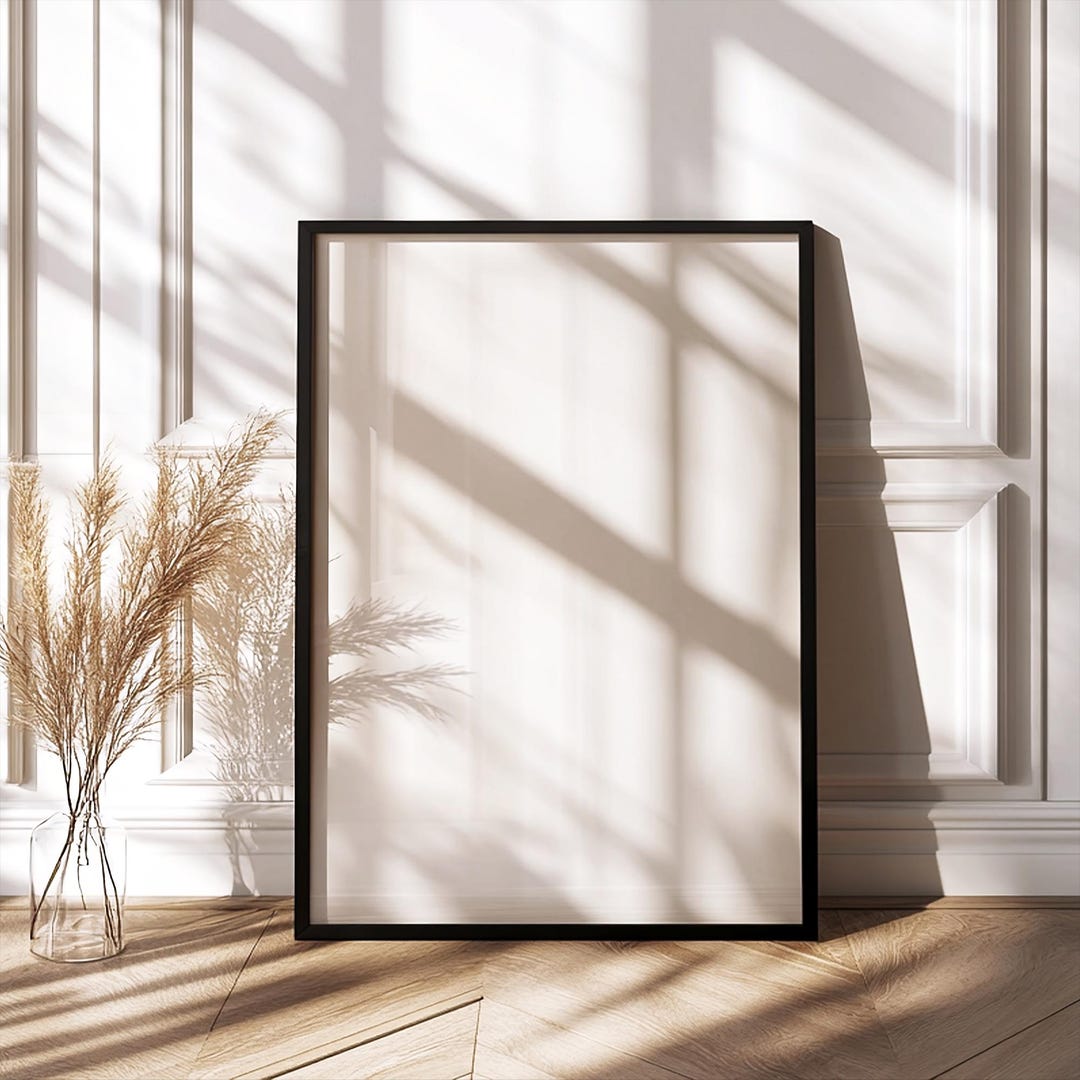 Mock up Poster Minimalistic | Black Frame Mock up | din a Ratio | Boho ...