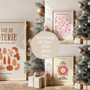 Christmas Poster Mock up | din A Ratio | festive Frame Mock up ...