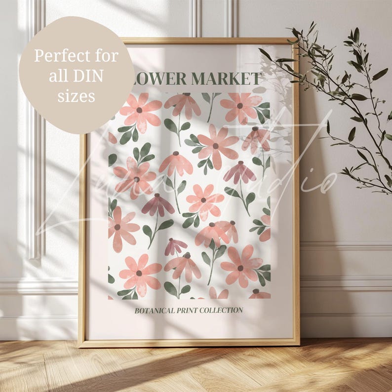 Mock up Poster Minimalistic | Wooden Frame Mock up | din a Ratio | Boho ...