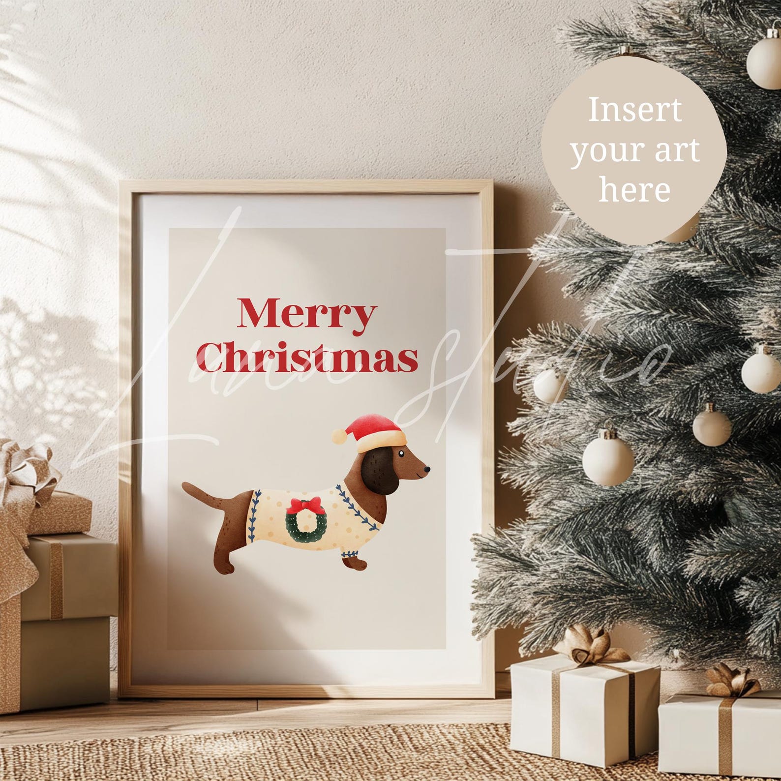 Christmas Poster Mock up din A Ratio festive Frame Mock up Christmas ...