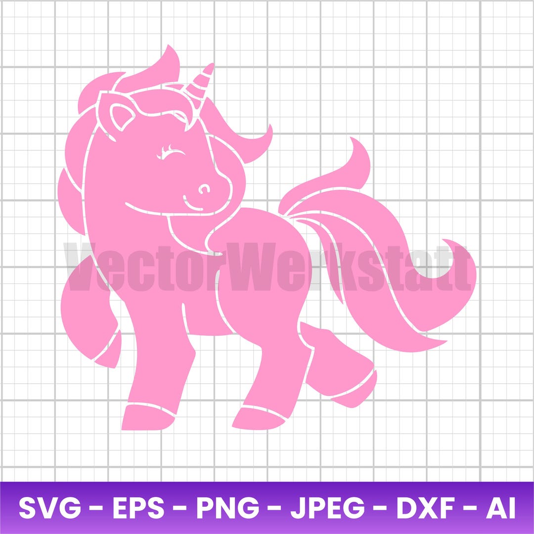 Pink Unicorn SVG Cute Unicorn Clipart Magical Unicorn SVG for Cricut ...
