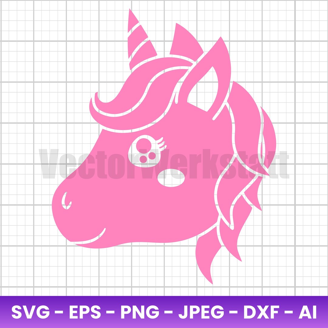 Unicorn Face SVG Cute Unicorn Clipart Magical Unicorn SVG for Cricut ...