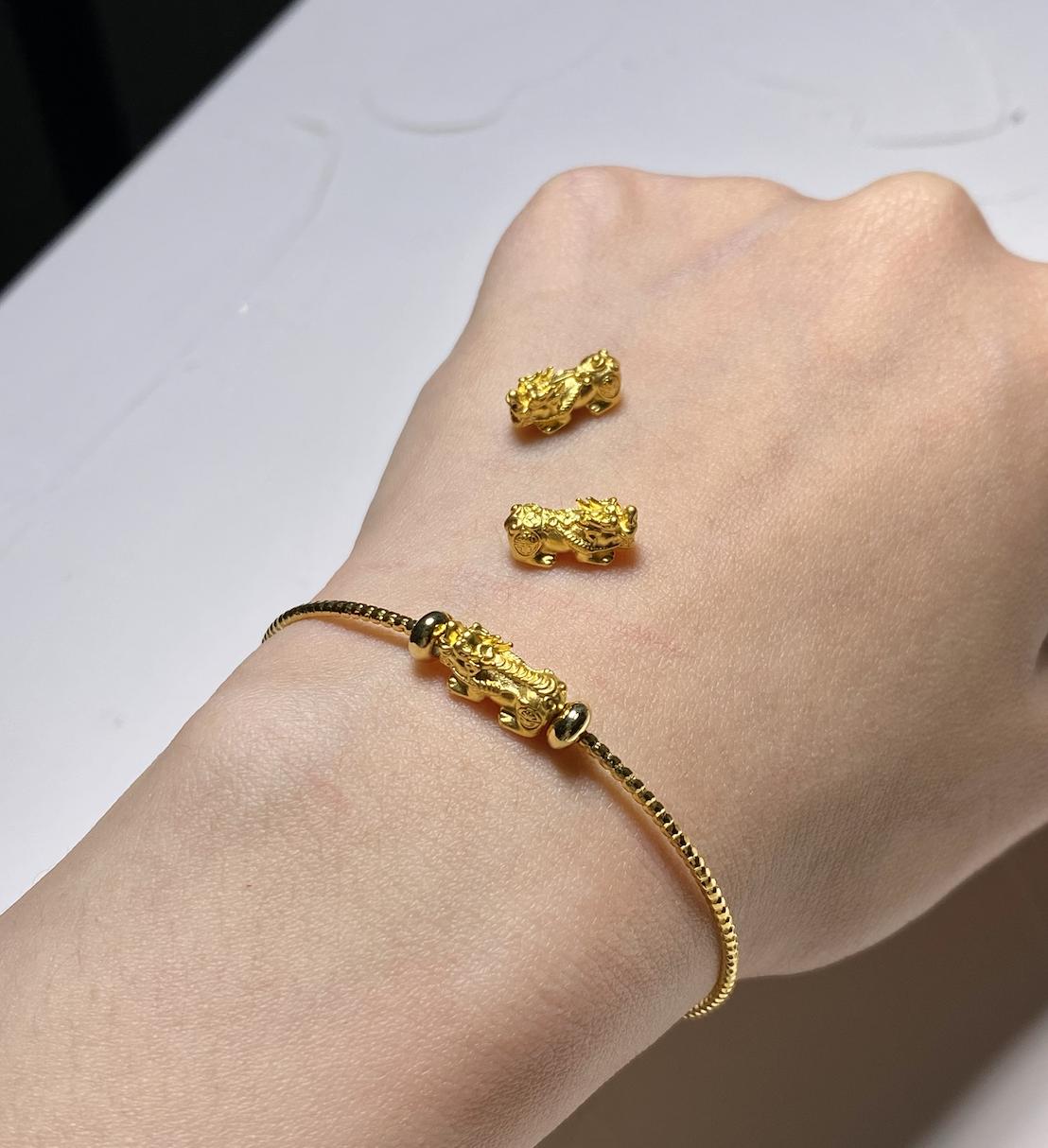 Pixiu Charm 24k 9999 Pure Gold Solid Gold Lucky Charm Hongkong Gold ...