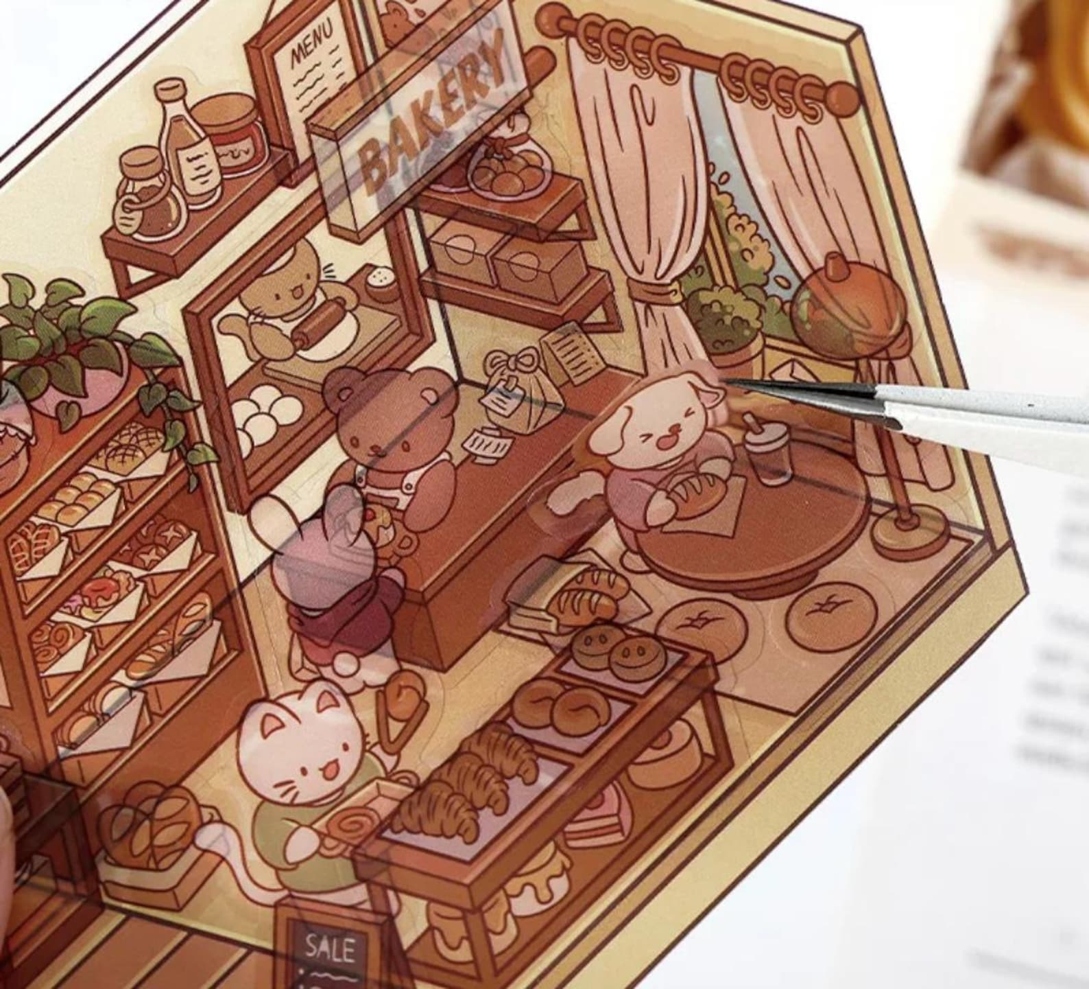 Isometric Stickers Room Interior Design Art Cute Stickers Cozy House ...