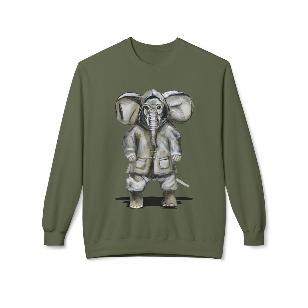 Elephant Hood, Unisex, Animal Empathy, Elephant Sweatshirt, Elephant ...