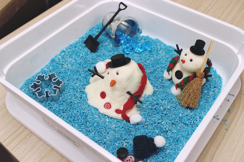 Snowman Sensory Bin - Etsy