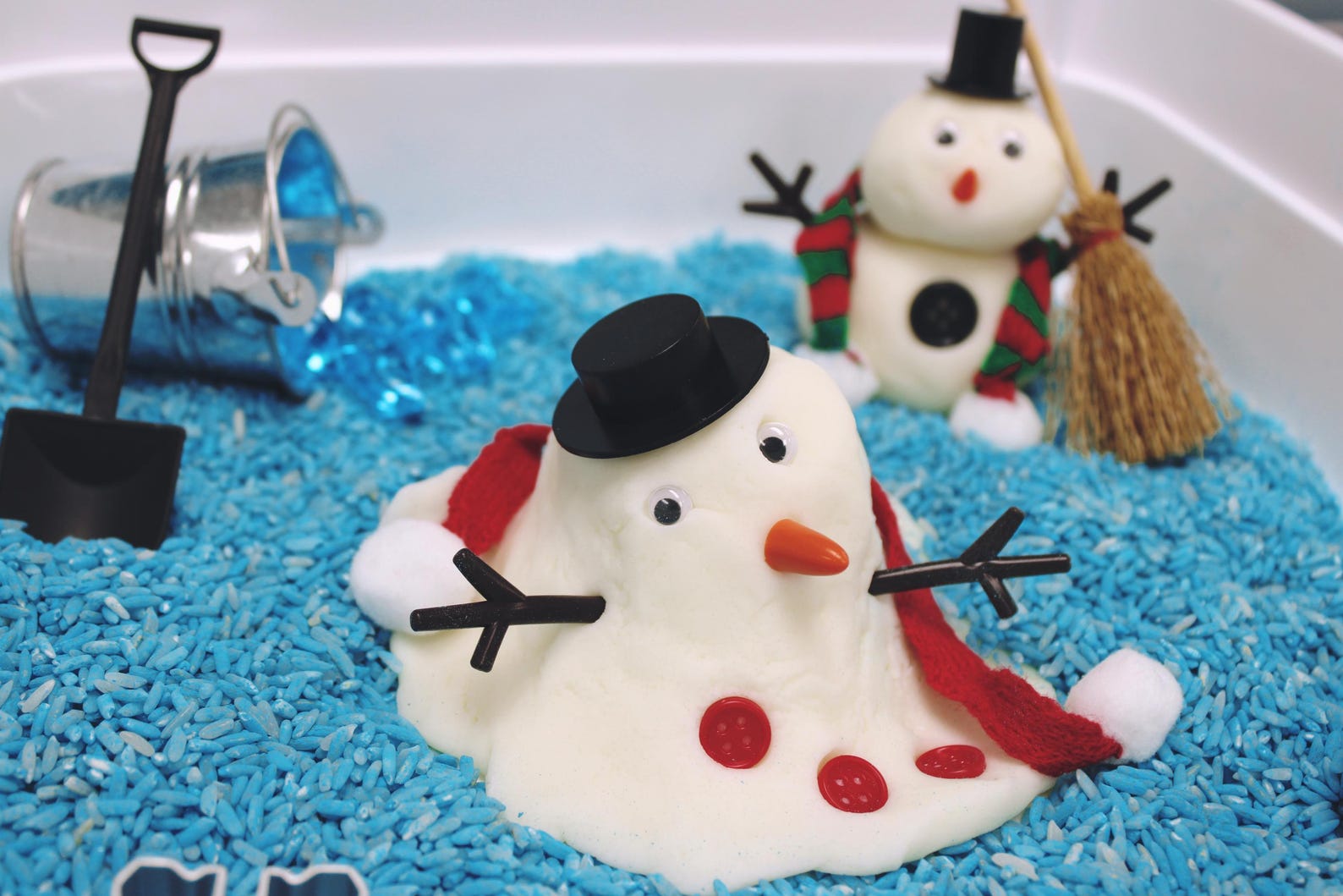 Snowman Sensory Bin - Etsy