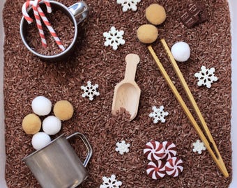 Hot Cocoa Sensory Bin Hot Cocoa Sensory Kit Hot Chocolate Sensory Bin ...