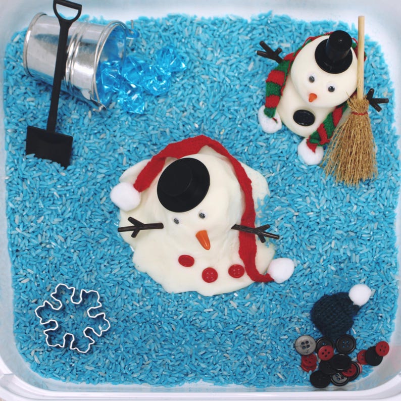Snowman Sensory Bin - Etsy