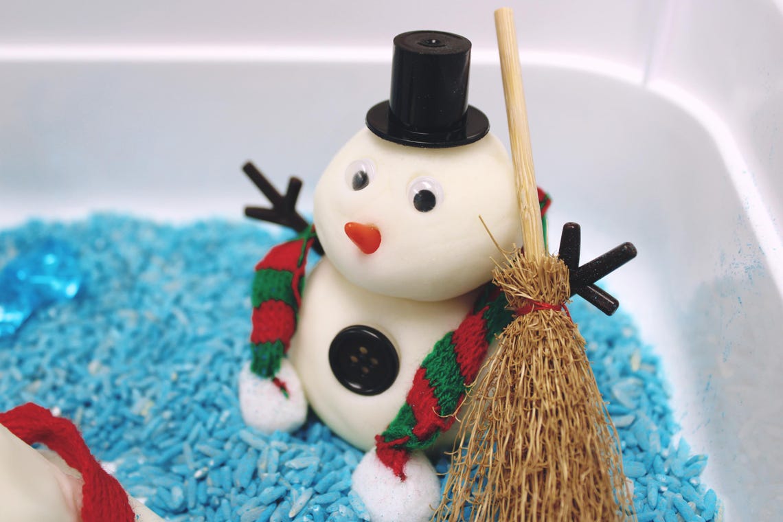 Snowman Sensory Bin - Etsy