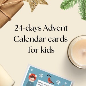 24 Days Advent Calendar Cards, Advent Calendar, Gift Cards for Kids ...