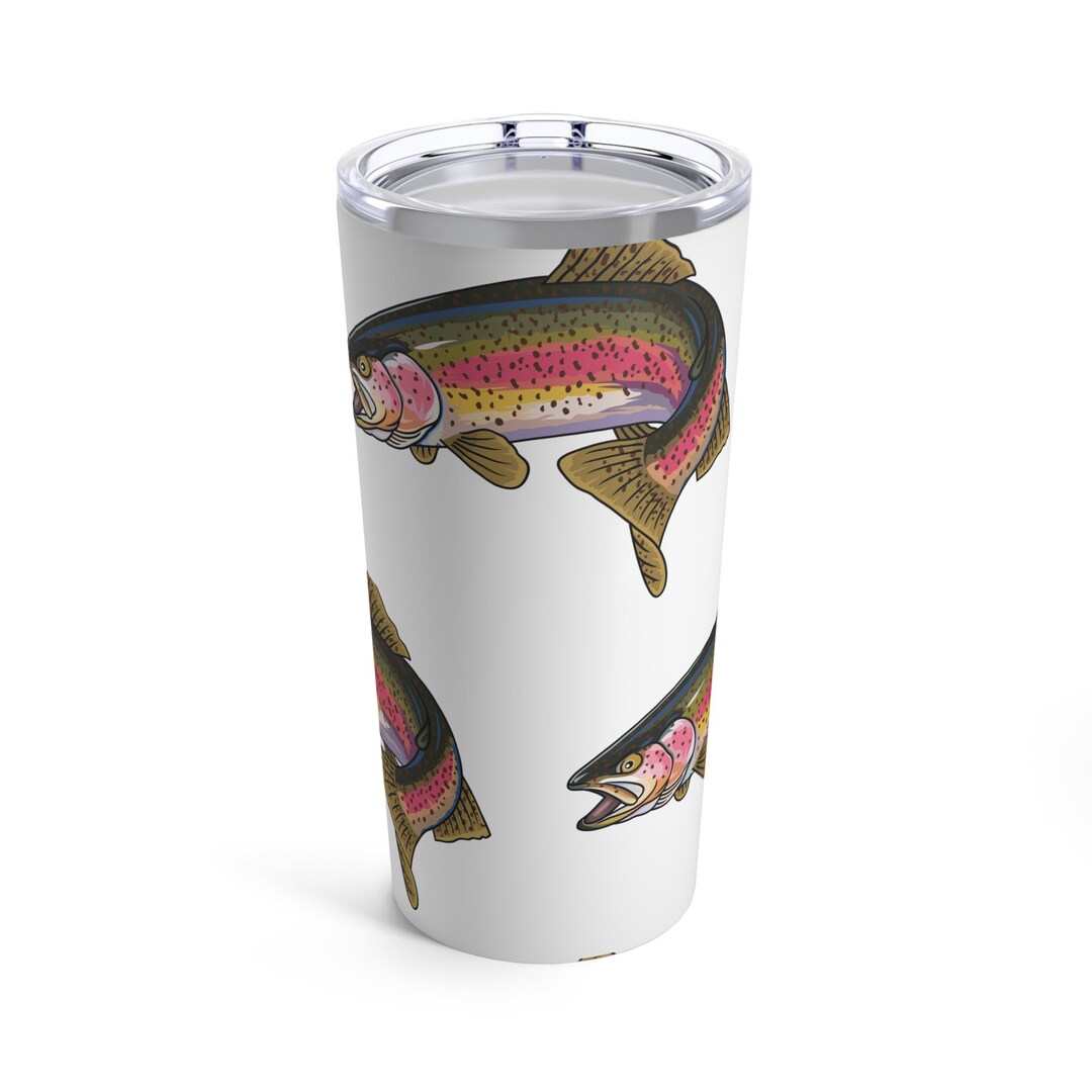 Rainbow Trout 20oz Tumbler Insulated Stainless Steel Cup With Lid ...