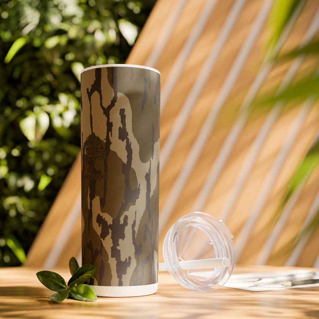 Mossy Oak Bottomlands Camo 20oz Skinny Tumbler | Insulated Stainless ...