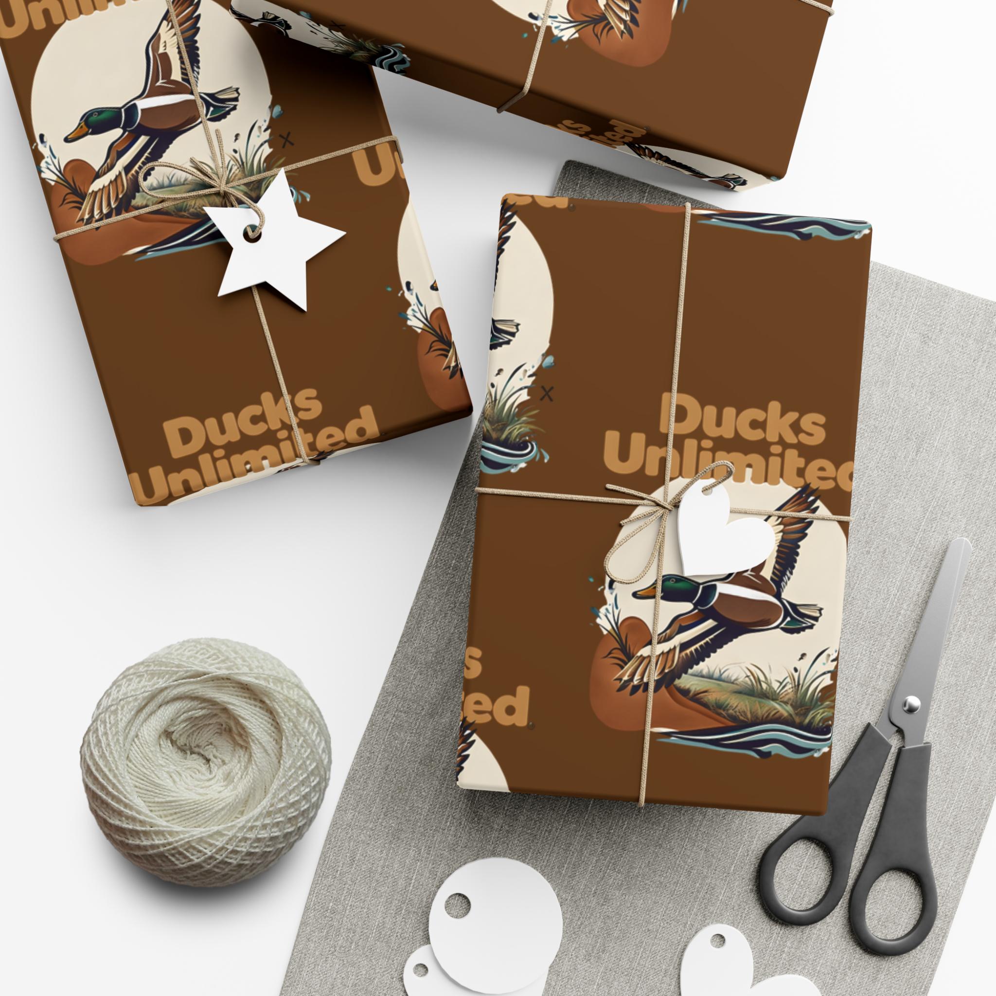 Ducks Unlimited Wrapping Paper Camo Gift Wrap for Hunting Enthusiasts ...