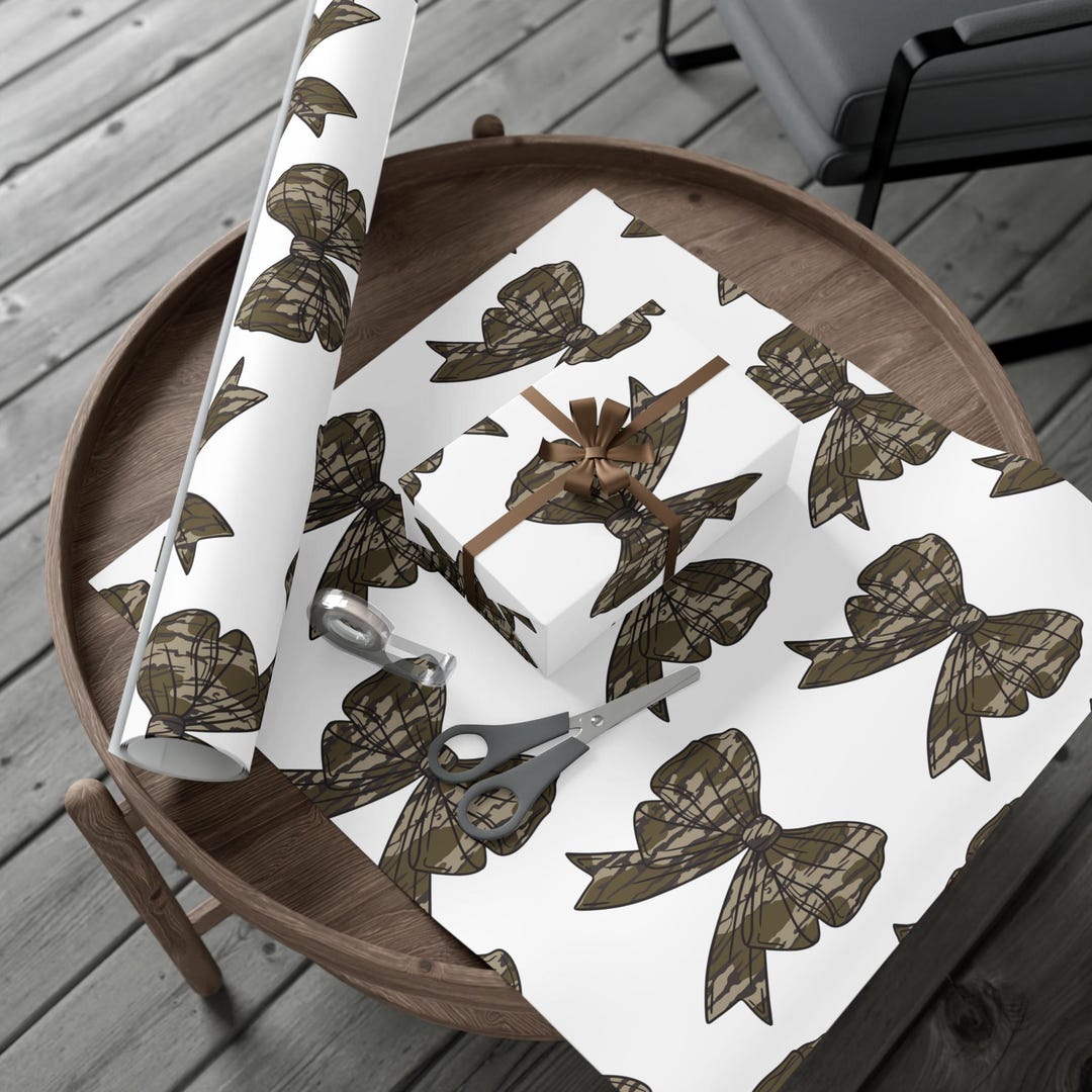 Bottomlands Bow Wrapping Paper Holiday Gift Wrap Holiday Wrapping Paper ...