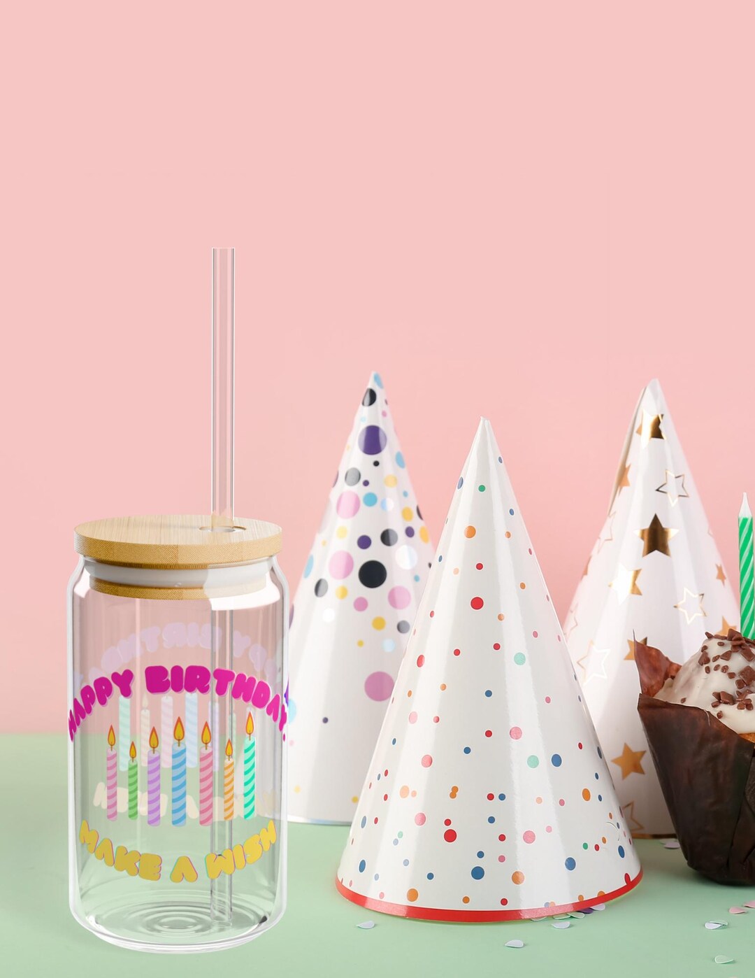 Birthday Sipper Glass, happy Birthday Sipper Glass, Personalized ...