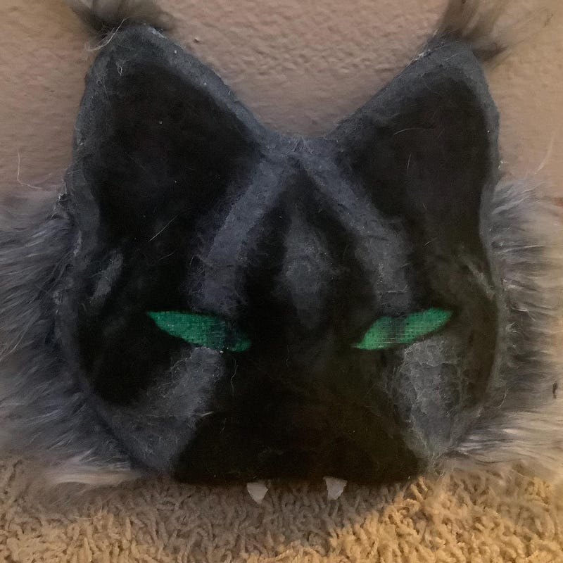 Black Cat Therian Mask - Etsy