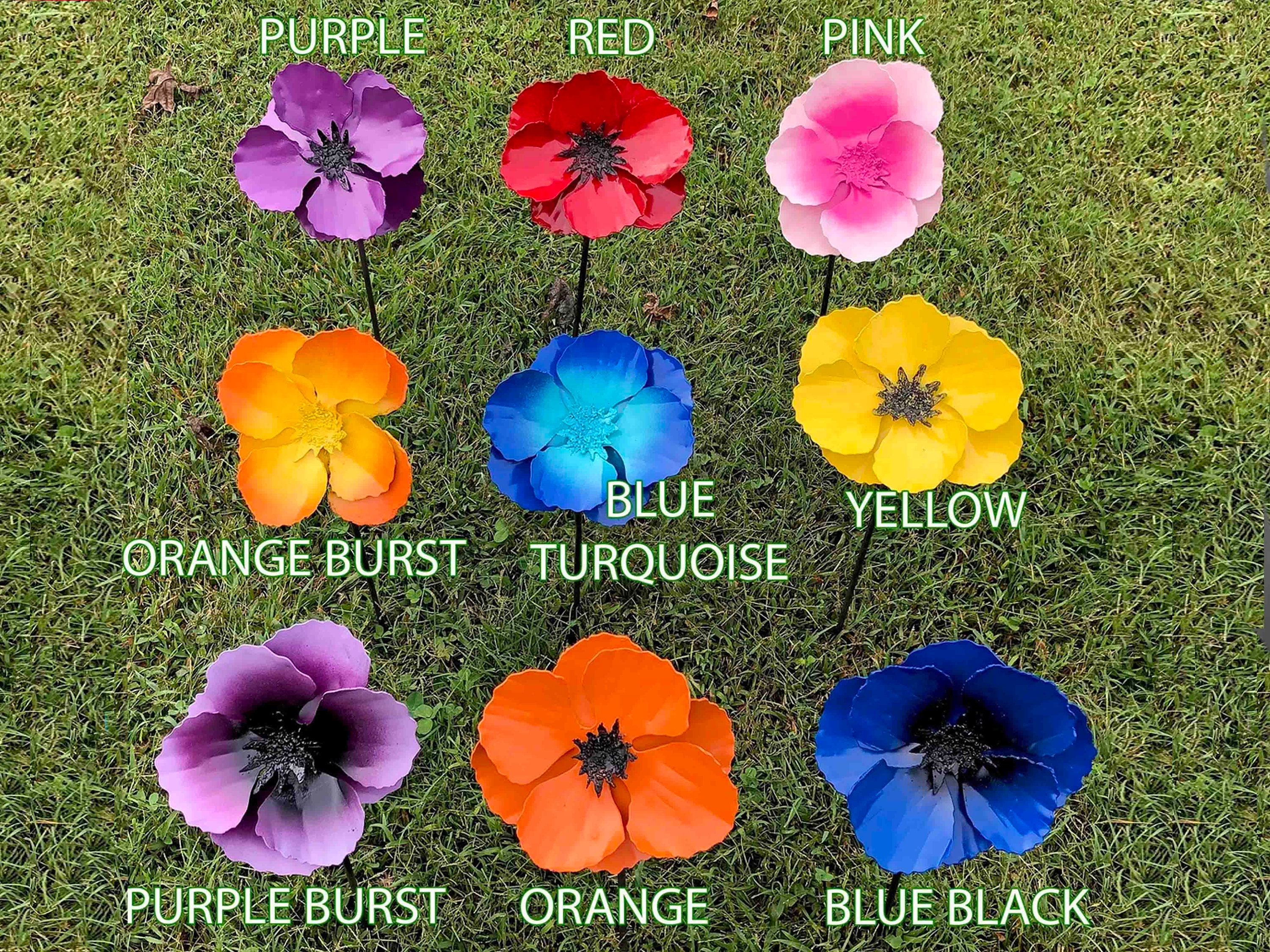 Heather Metal Flower Stake Free Shipping Artificial Flower - Etsy