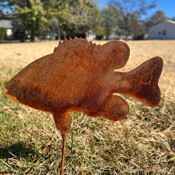 Metal Garden Fish Sculptures - Etsy