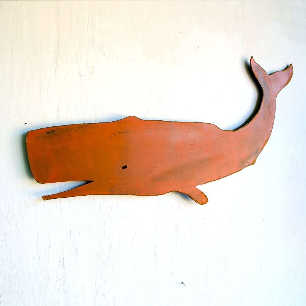 Whale Metal Wall Hanging Art Wall Hanging Sperm Whale - Etsy