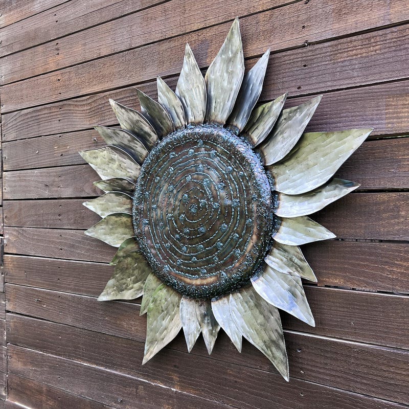 Metal Sunflower Yard Art - Etsy