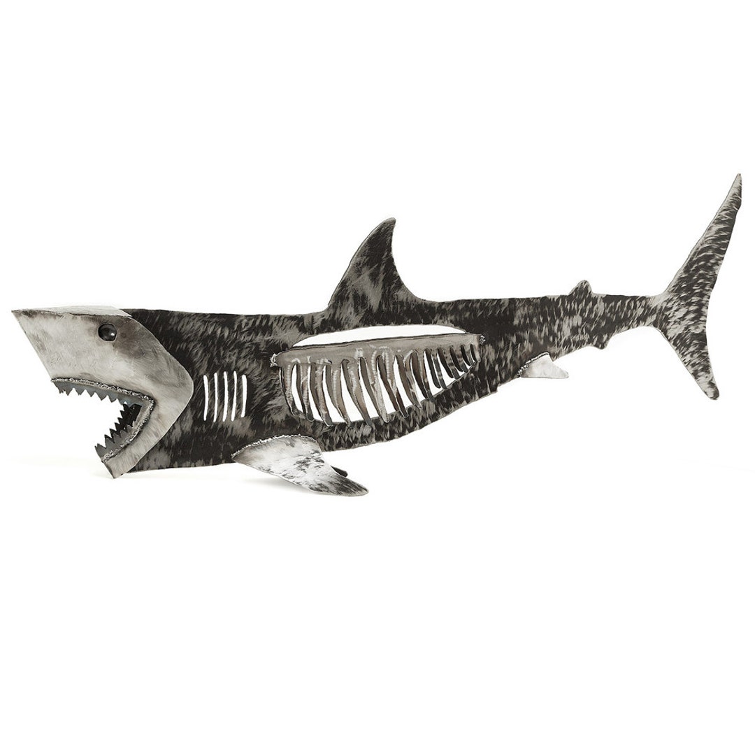 Metal Shark Wall Decor Great White Shark Sculpture Jaws - Etsy