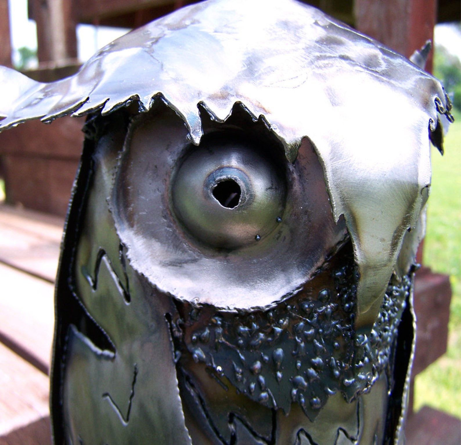 Metal Owl Sculpture Owl Artwork Metal Bird Sculpture S - Etsy