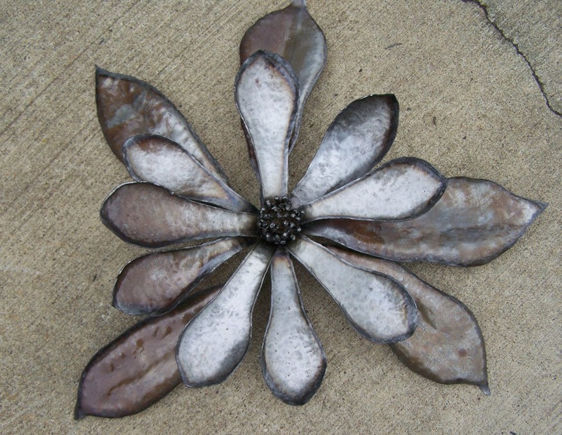 Magnolia Blossom Sculpture Elegant Silver Metal Design | Etsy