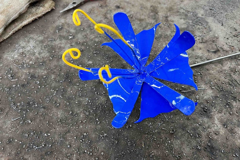 Heather Metal Flower Stake Free Shipping Artificial Flower - Etsy