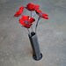 Metal Poppy Flower Arrangement Industrial Flower Bouquet Metal Poppy ...