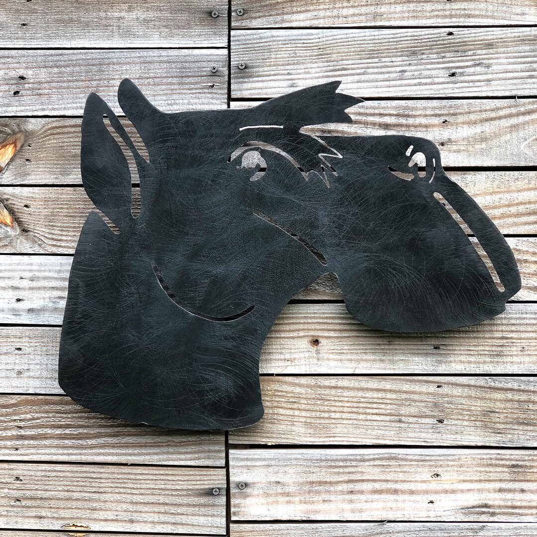 Handcrafted Schnauzer Metal Wall Art: Heavy Steel Sculpture - Etsy