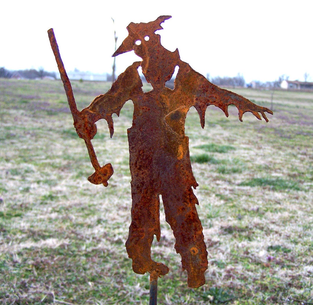 Metal Zombie Farmer Yard Stake: Undead Garden Decor - Etsy
