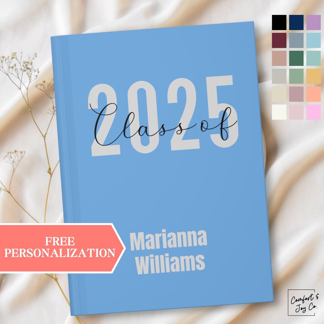 Class of 2025 Custom Graduation Party Guestbook, Personalized Grad ...