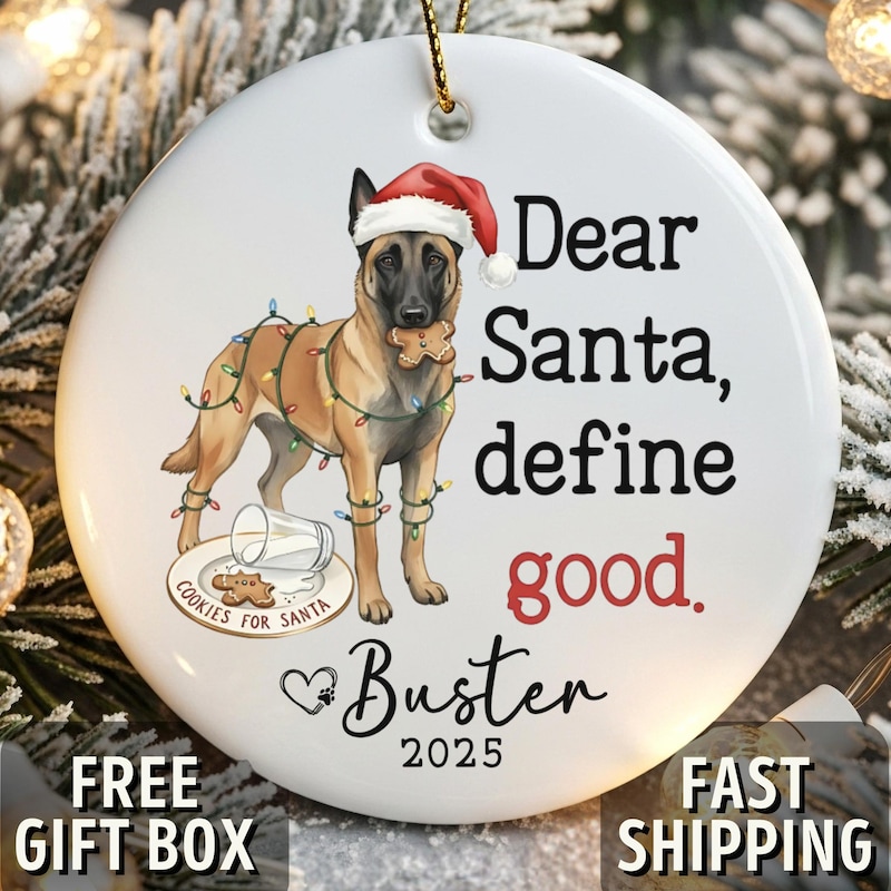 2 Malinois Dog Ornament - Etsy