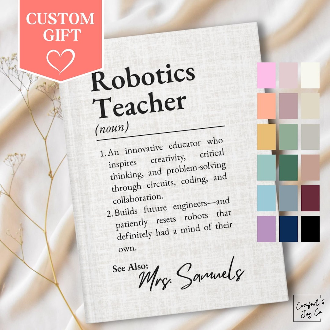 Personalized Robotics Teacher Notebook, New Science Tech STEM Teacher ...