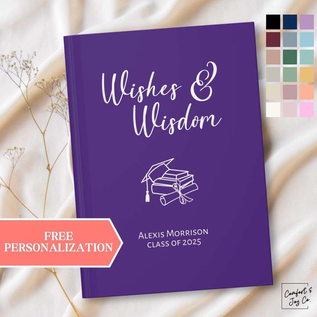 Custom Graduation Party Guestbook, Personalized Class of 2025 Grad ...