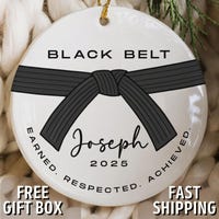 Karate Girl With Brown Hair Personalized Christmas Ornament - Etsy