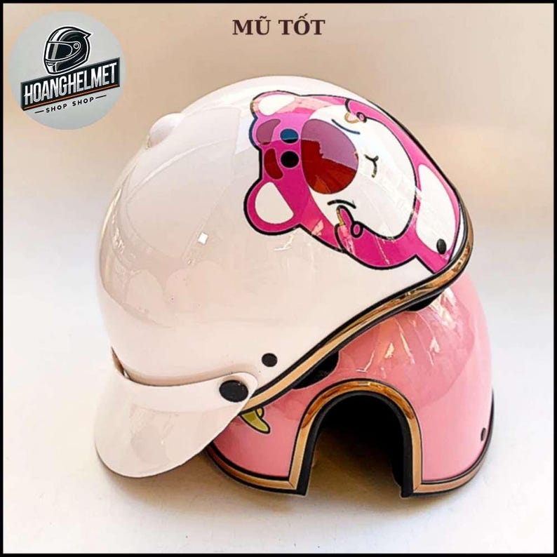 Cute Cartoon Pink Panther Open Face Helmet Stylish Motorcycle and ...