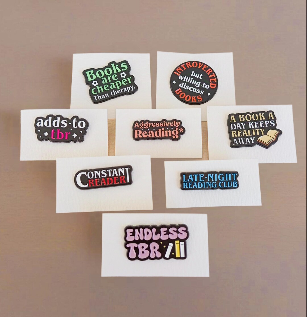 Book Reading Quote Pin Badges Reader Gift Booklover Stocking Filler ...