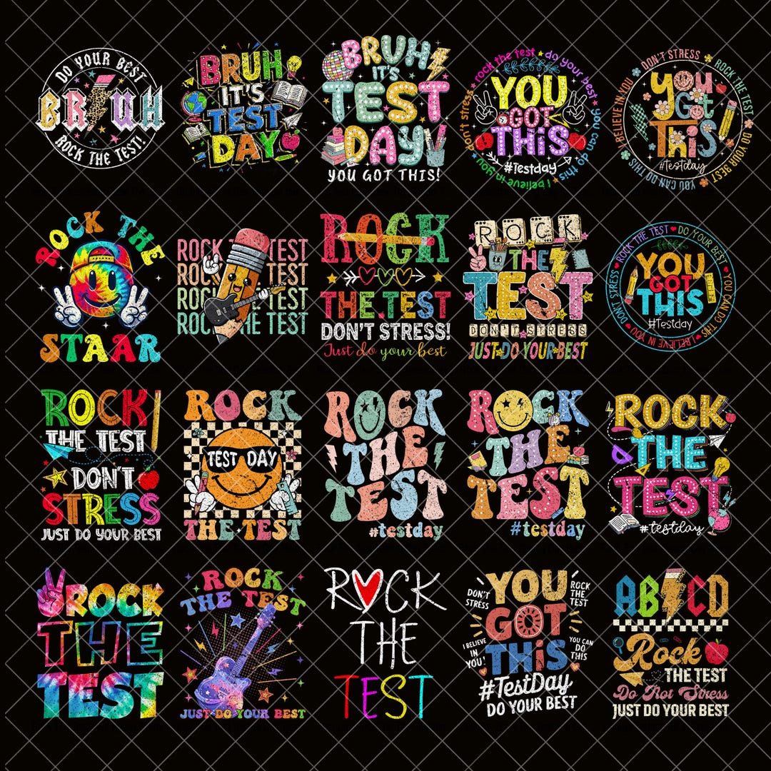 Rock the Test Png, Test Day Png, Its Test Day Yall Png, Test Day Png ...