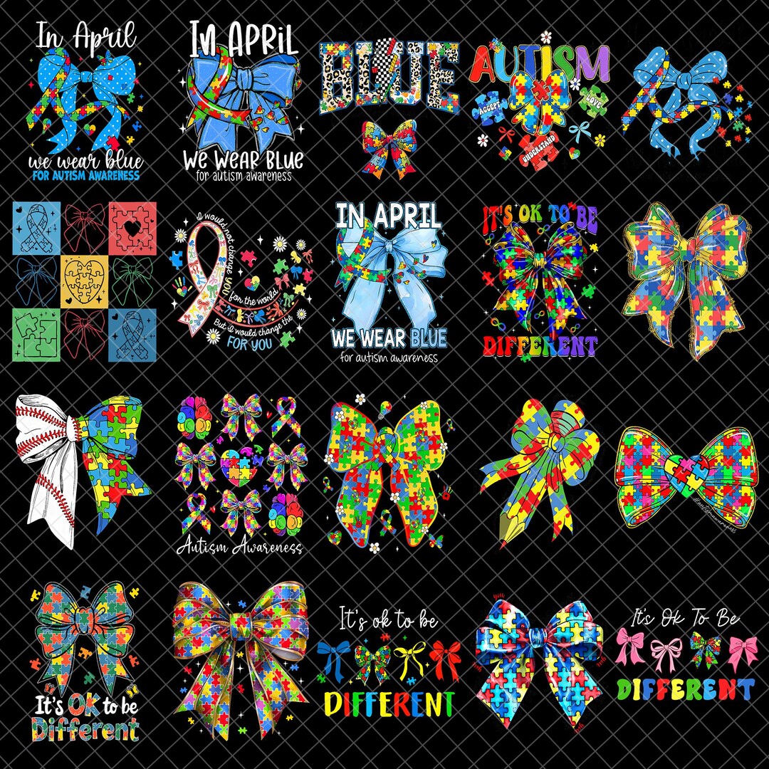 Autism Coquette Bow Png, Autism Png, Autism Bundle Png, Autism ...