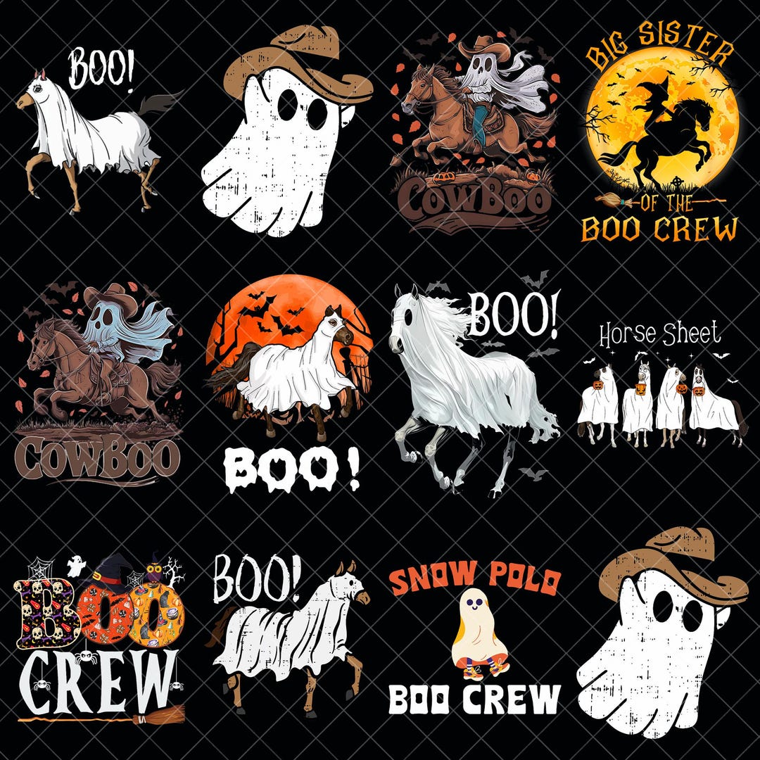 Boo Boo Crew PNG Bundle, Horse the Boo Crew, Ghost Horse Png, Funny ...