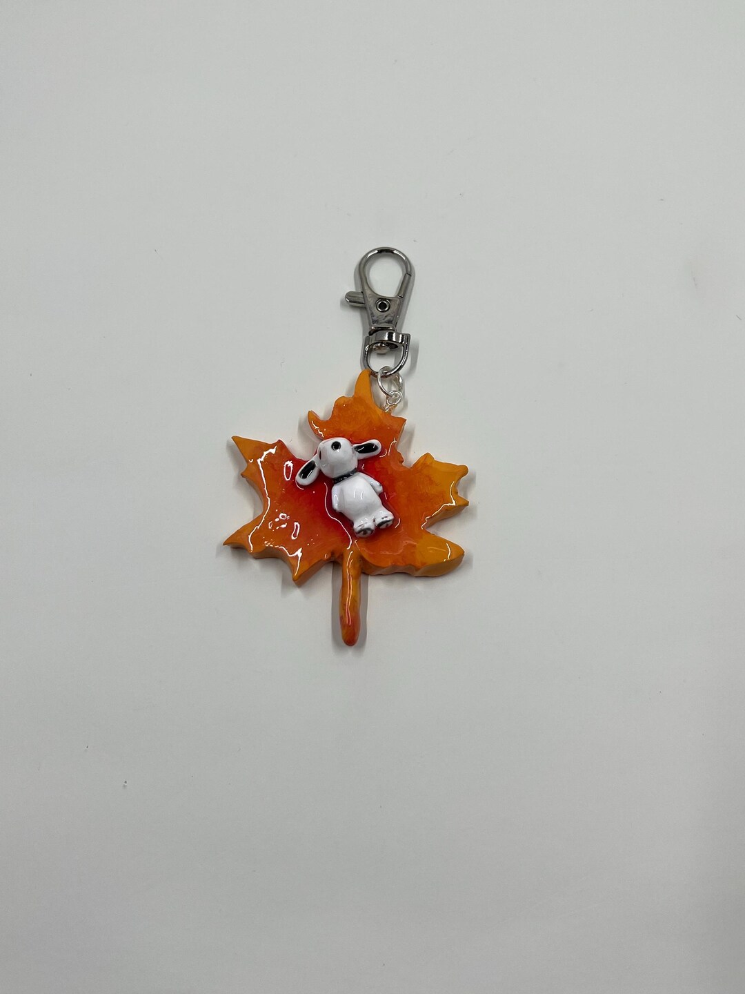 Snoopy Leaf Keychain - Etsy