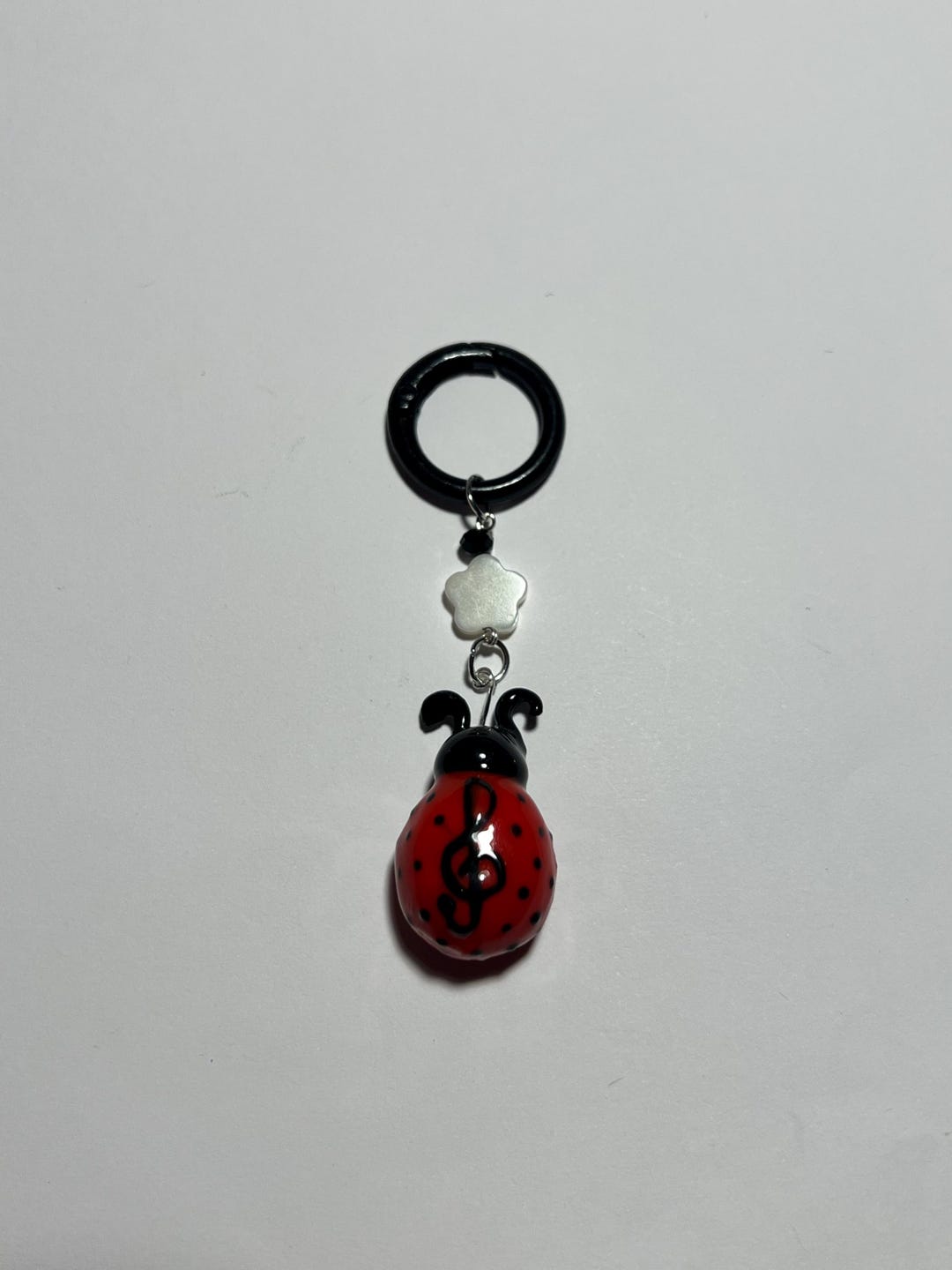 Treble Clef Ladybug Keychain - Etsy