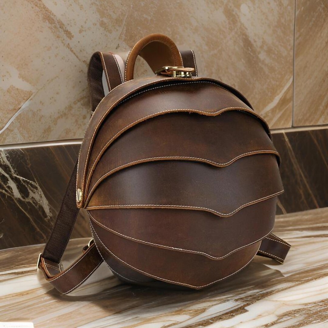 Personalized Leather Backpack Beetles Style Backpack for Men & Women ...