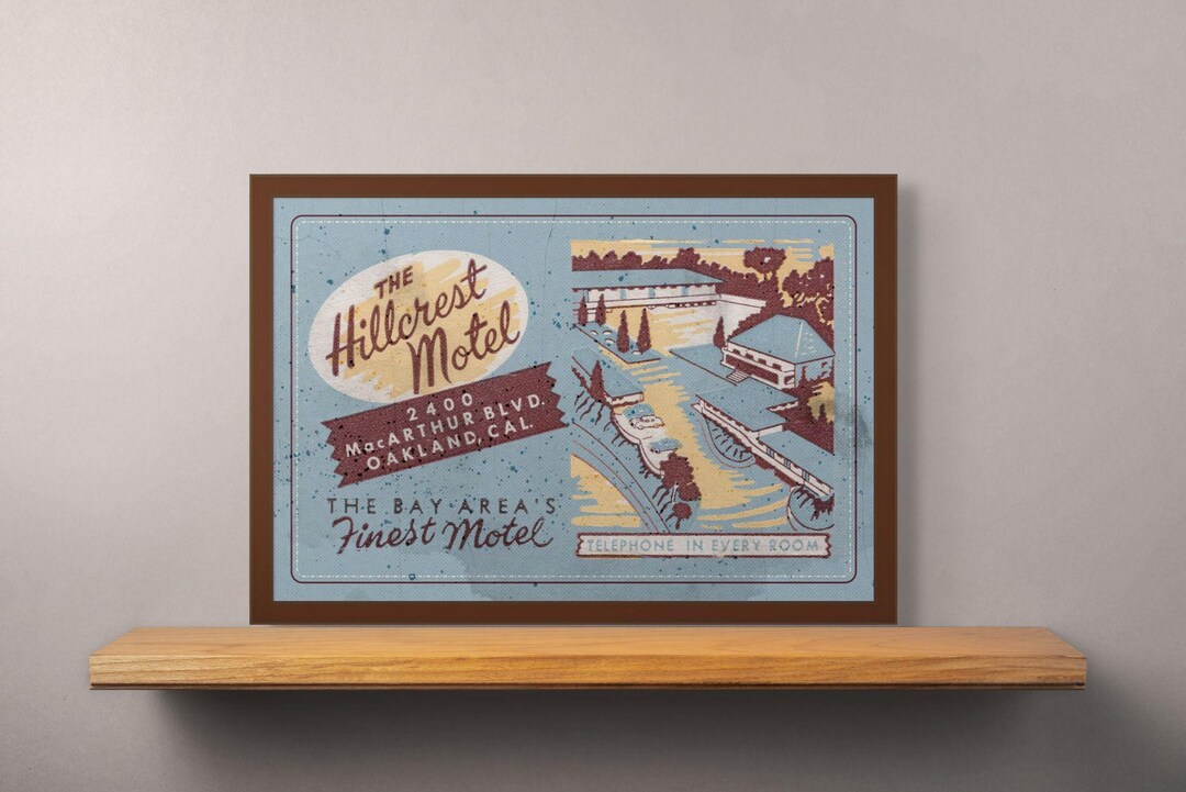 Vintage Motel Matchbook Poster (12 X 18") | Wall Decor | Mid Century ...