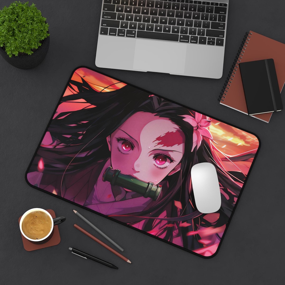Nezuko Mouse Pad, Demon Slayer Gift | High Quality Anime Mousepad ...