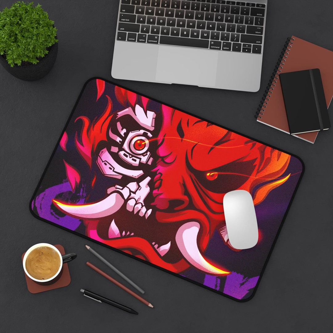 Cyberpunk Devil Mouse Pad, High Quality Gaming Mousepad, Futuristic ...