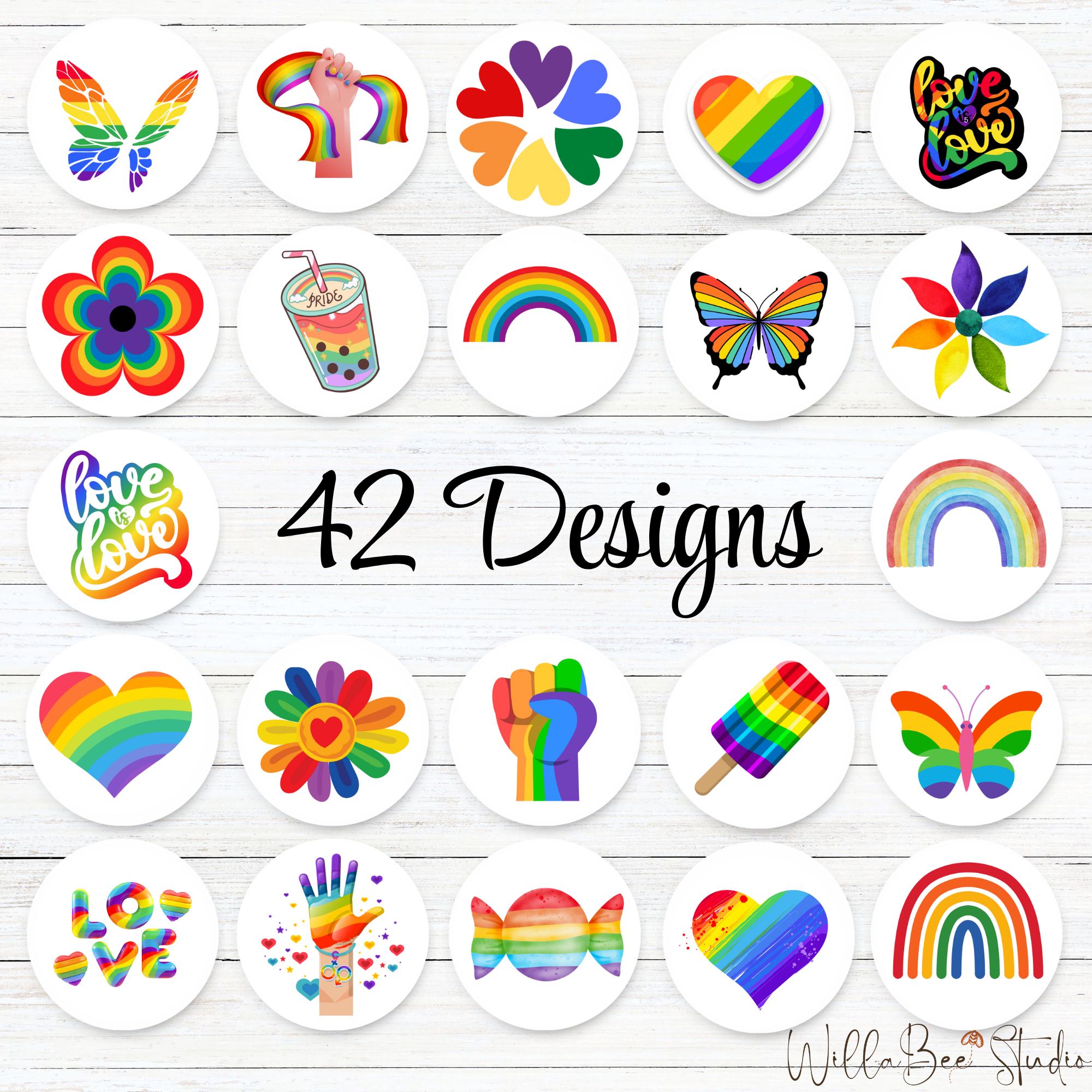 Rainbow Pride Stickers Rainbow Pride Label Classic Rainbow Pride ...